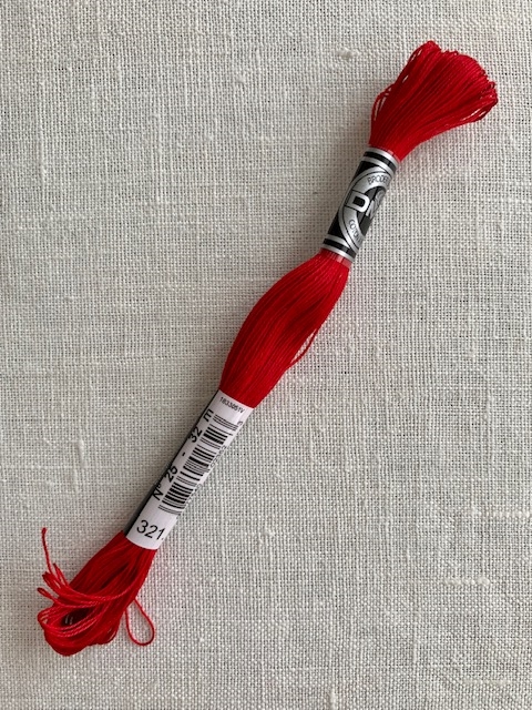 Navnegarn - DMC Art 107 DMC Broder Spécial no 25 - Farve Rød